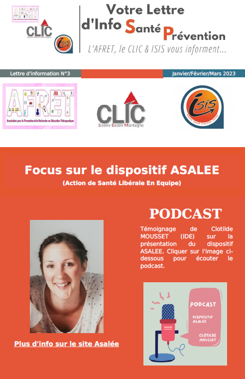 Votre lettre d'Info Santé Prévention - ISSOIRE SANTE INSERTION SOCIAL